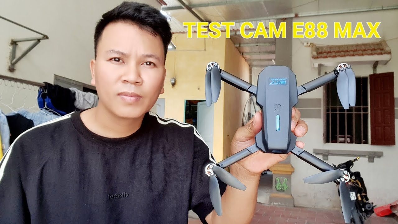 Test chất lượng camera flycam E88 max - YouTube