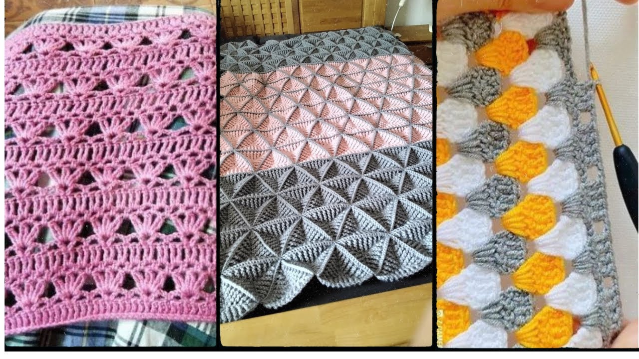 Wow! Amazing🍓Super Easy 3D patterns how to make eye catching crochet ...