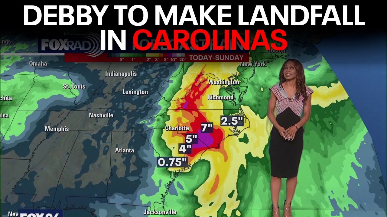Tropical Storm Debby to make another landfall on Carolina coast, move ...