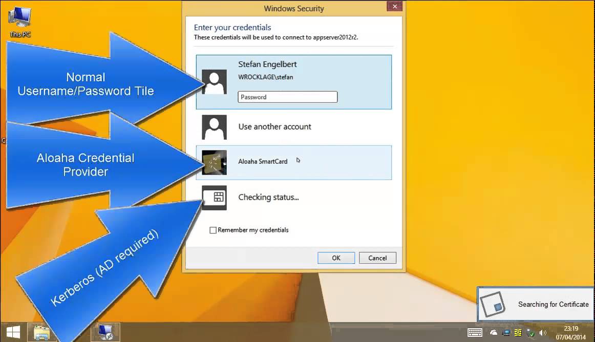 Smart Card based Remote Desktop Logon - YouTube