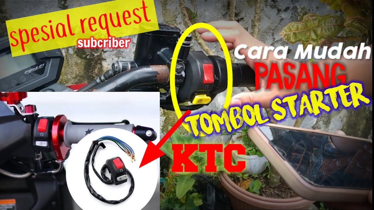 Cara Paling Mudah Pasang Holder Starter KTC Untuk Matic - YouTube