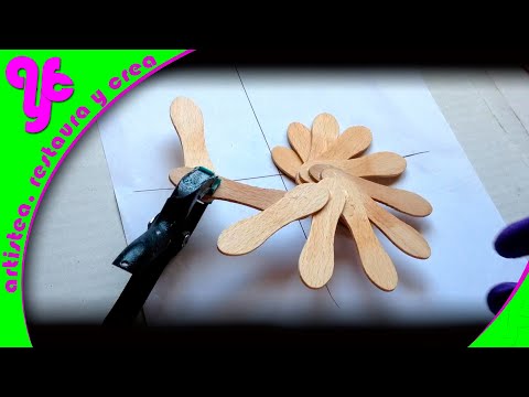 Dondurma çubukları ile çok ucuz bir tasarımcı duvar saati nasıl yapılır