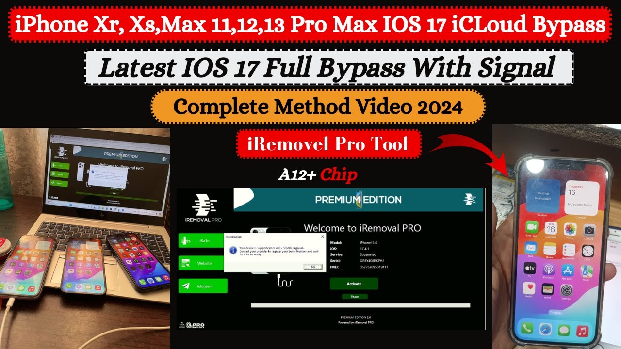 iPhone 12 Pro Max iCloud Bypass IOS 17 | All iPhones A12+ Chip Latest ...
