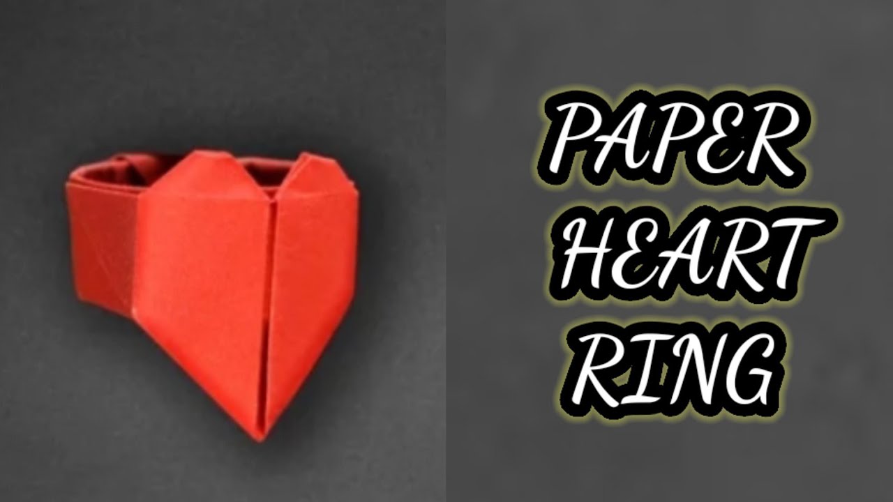 origami heart ring/how to make paper heart ring/DIY paper heart ring/# ...