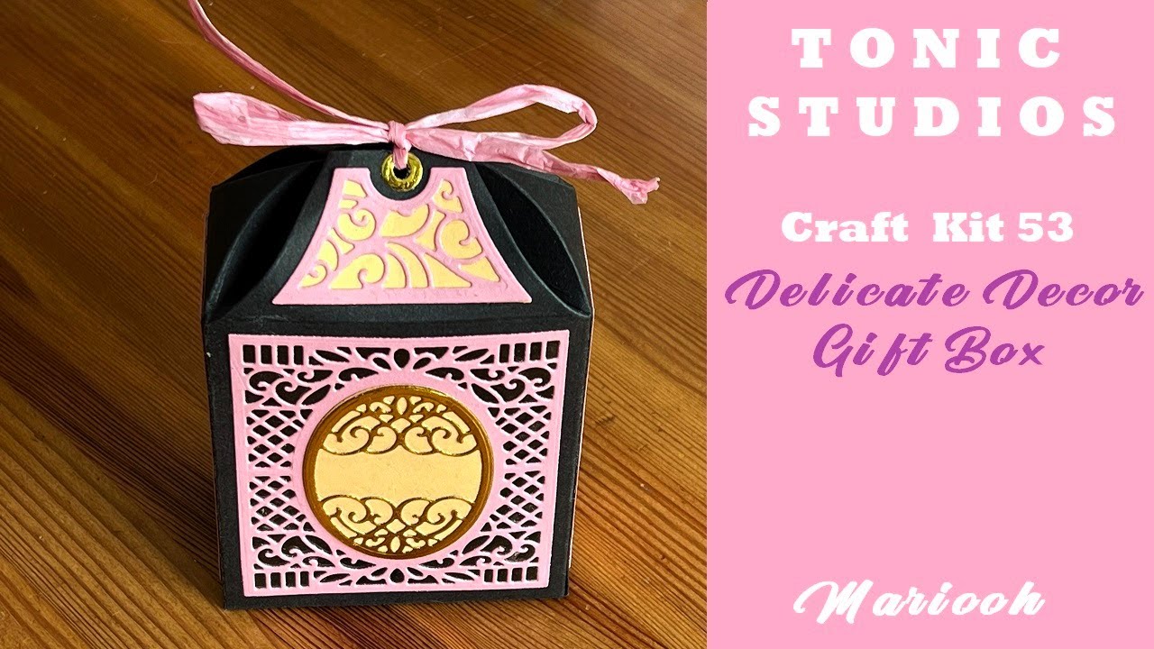 Tonic Studios Craft Kit 53 - Delicate Decor Gift Box - YouTube