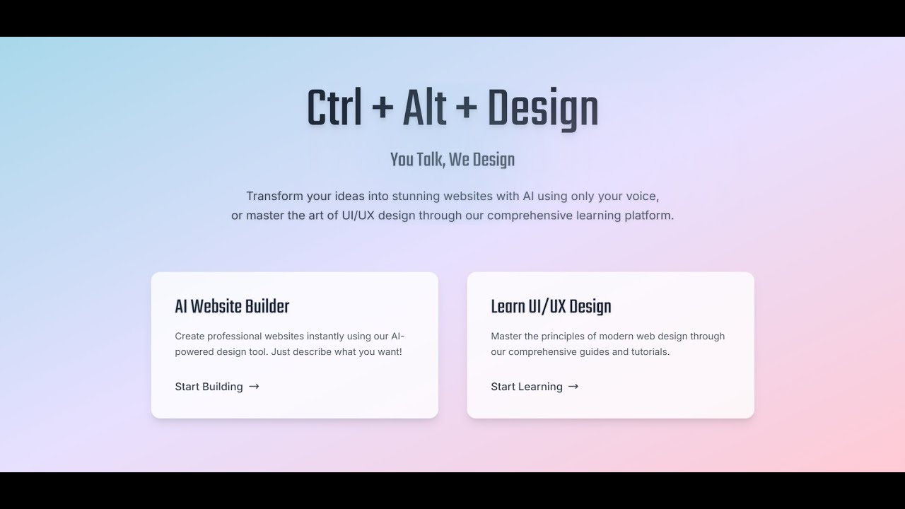 CTRL+ALT+DESIGN Demo - YouTube