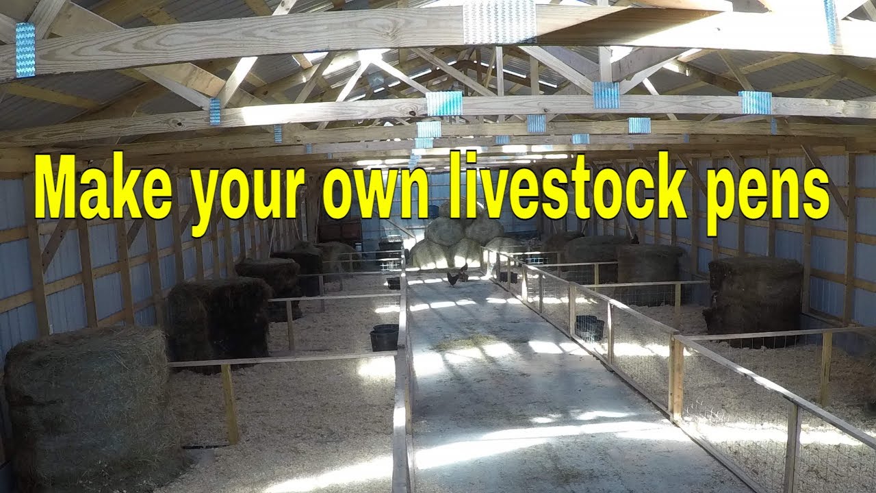 Starting a farm vlog #97 build your own livestock pens - YouTube