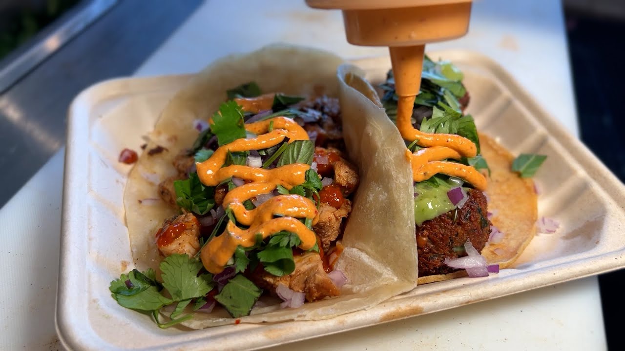 Falafel taco is a delicious union of Middle East and Mexican flavors ...