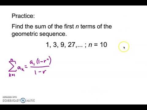 Formula for the Sum of a Finite Geometric Series - YouTube