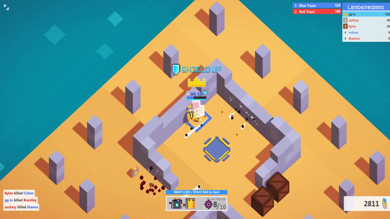 2.5D squadd.io게임(1편) 데스메치 팀전 압도적인 1위를 하다?? - YouTube