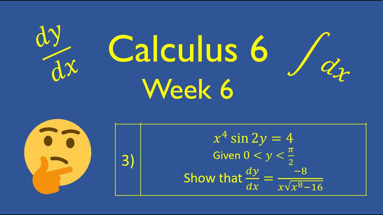 Calculus 6 - Week 6 (One week to A-Level Maths Paper 1!) - YouTube