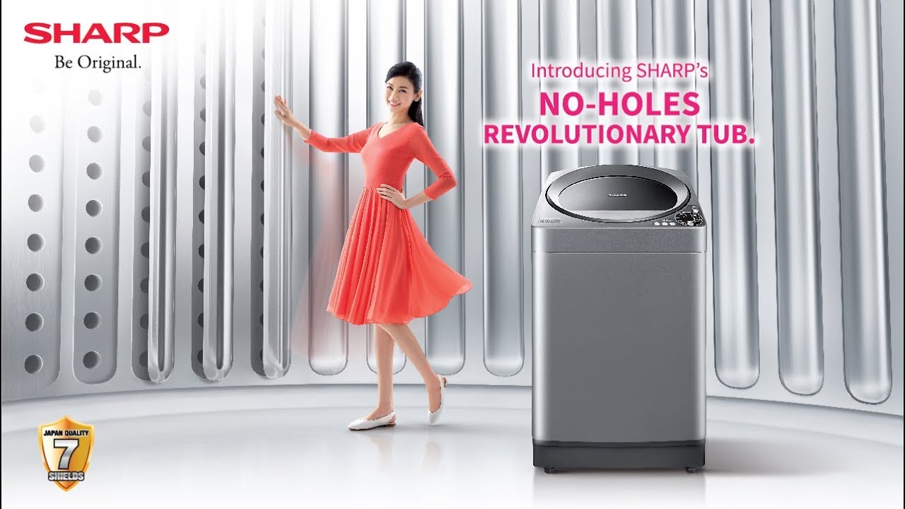 SHARP Washing Machine No-Holes Revolutionary Tub (Full Version) - YouTube