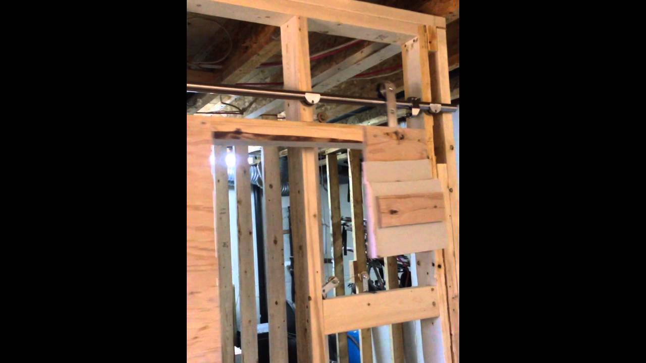 Homemade automatic door - YouTube