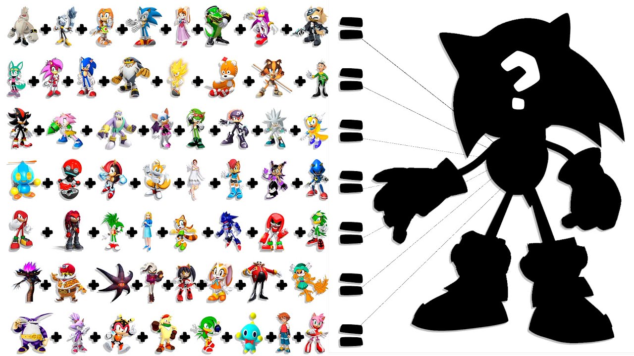 ALL SONIC CHARACTERS FUSION! - YouTube