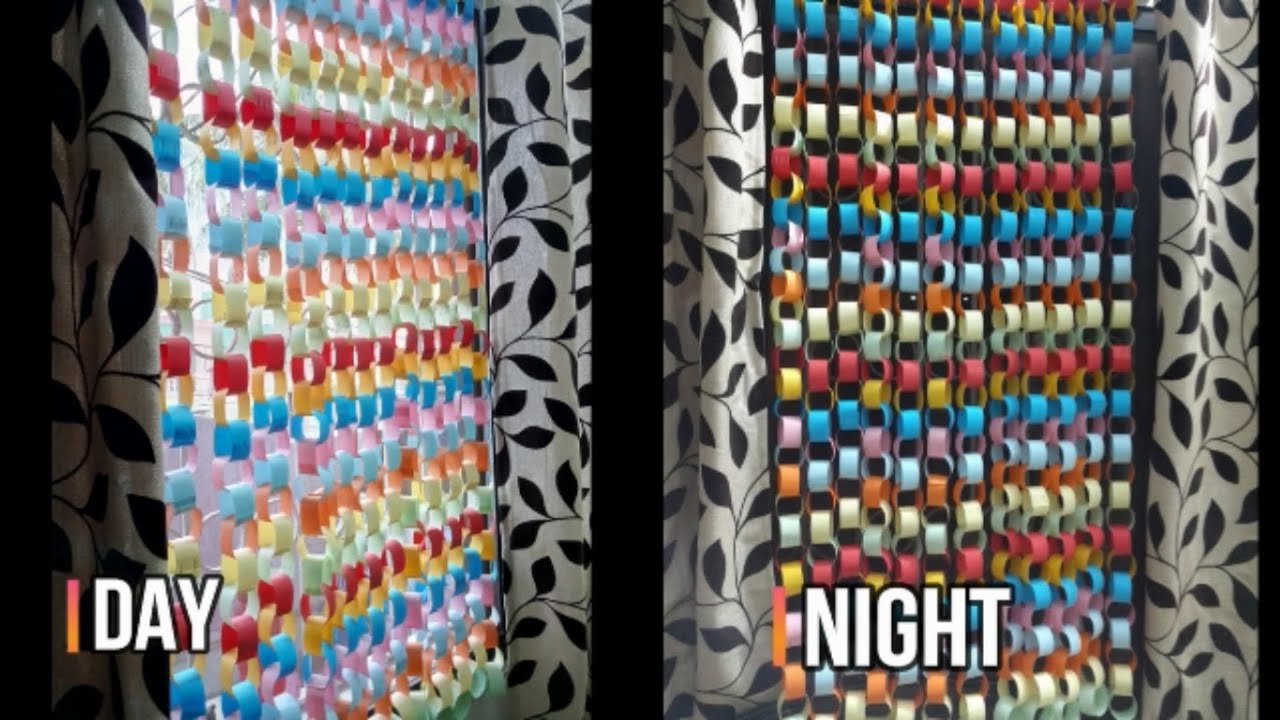 Easy Paper Chain Curtains - YouTube