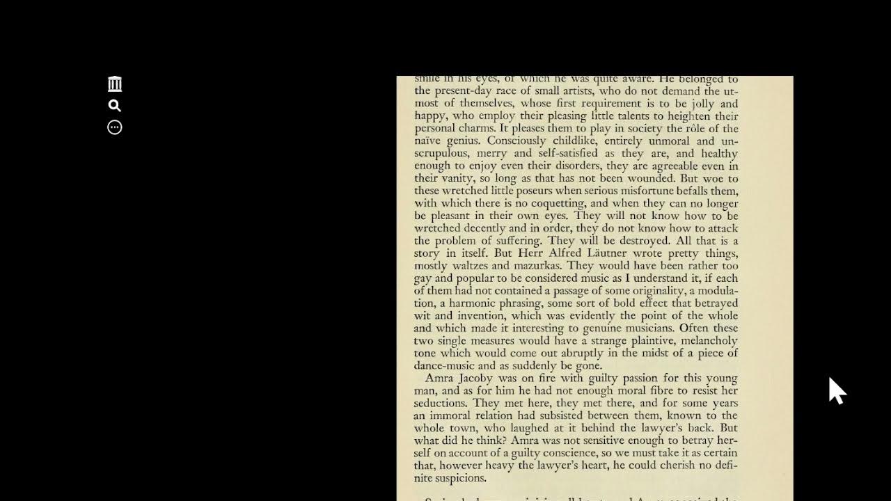 Thomas Mann's Little Lizzy Read by John David Ebert - YouTube