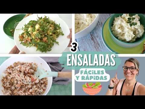 3 ENSALADAS Fáciles y Rápidas - YouTube