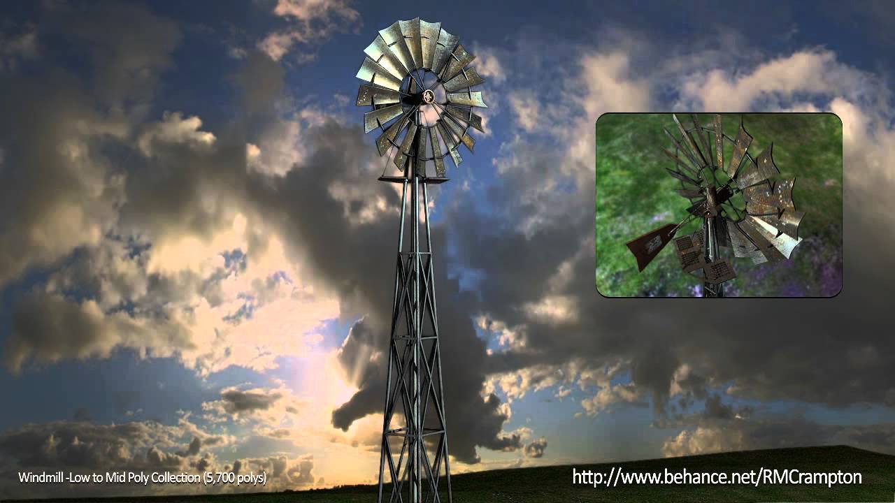 Rusty Windmill Low/Mid Poly Assets. Watch in 720p HD - YouTube