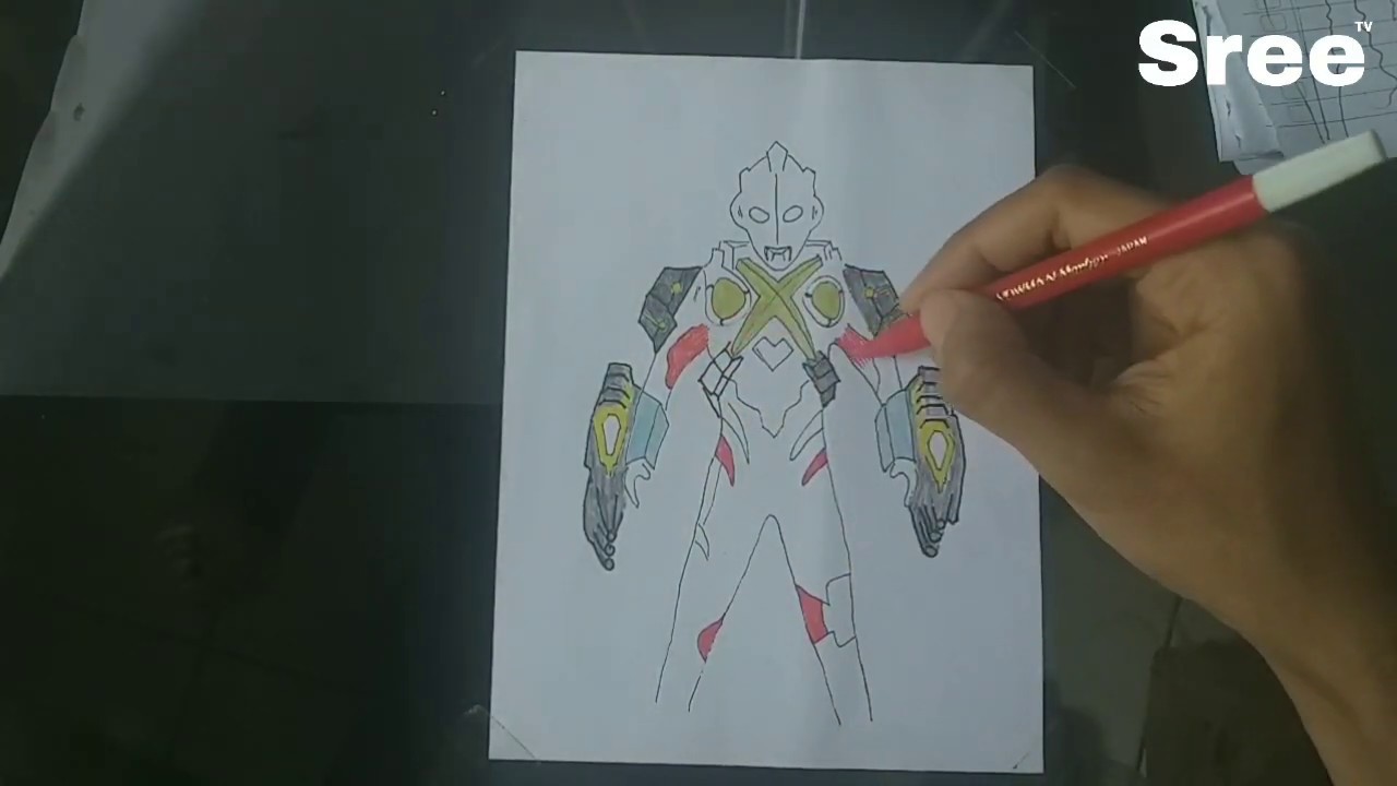 CARA MENGGAMBAR ULTRAMAN X | HOW TO DRAW ULTRAMAN X - YouTube