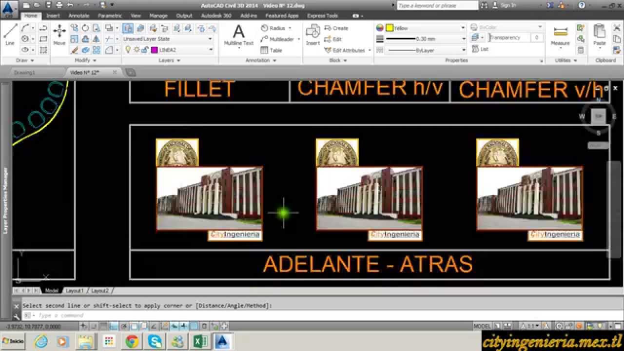 AutoCAD 2014 (12/15): Panel Modify (3) - YouTube