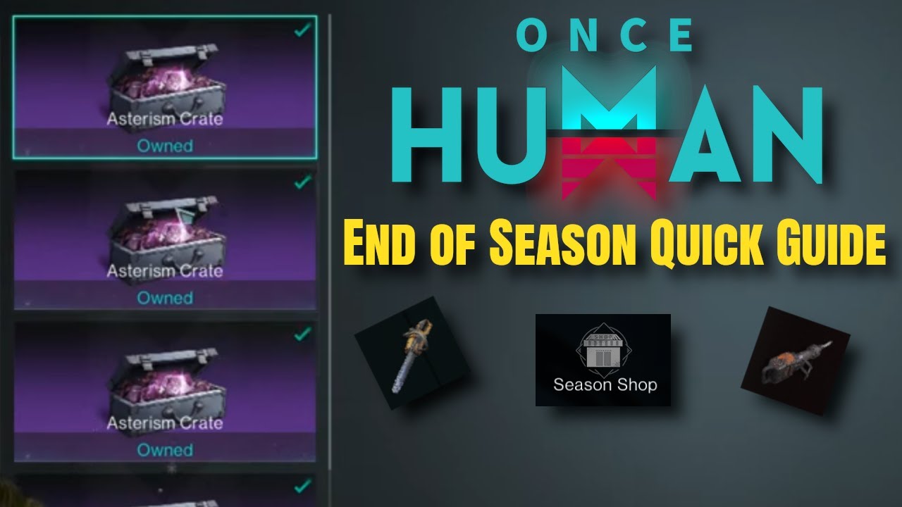 Once Human End of Season Quick Guide - YouTube