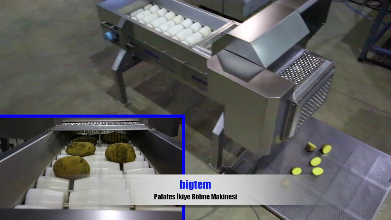 Patates İkiye Bölme Makinesi / Potato Halver Machine - YouTube