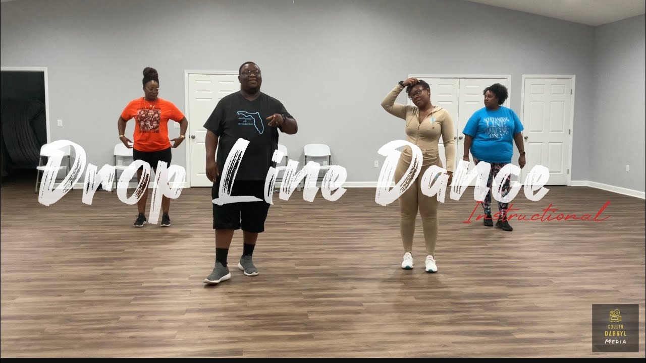 Drop Line Dance Instructional - CJ's Divine Fitness - YouTube