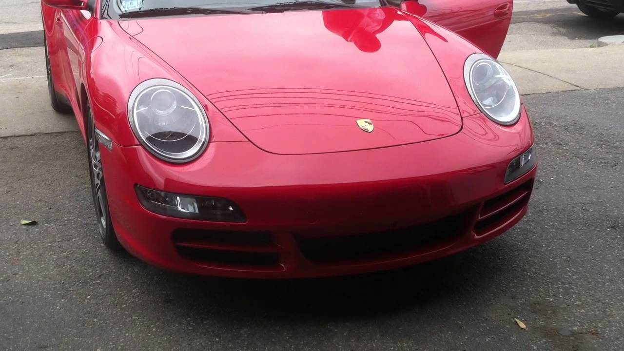 Motorized front plate and airhorn on a Porsche 997 Targa - YouTube