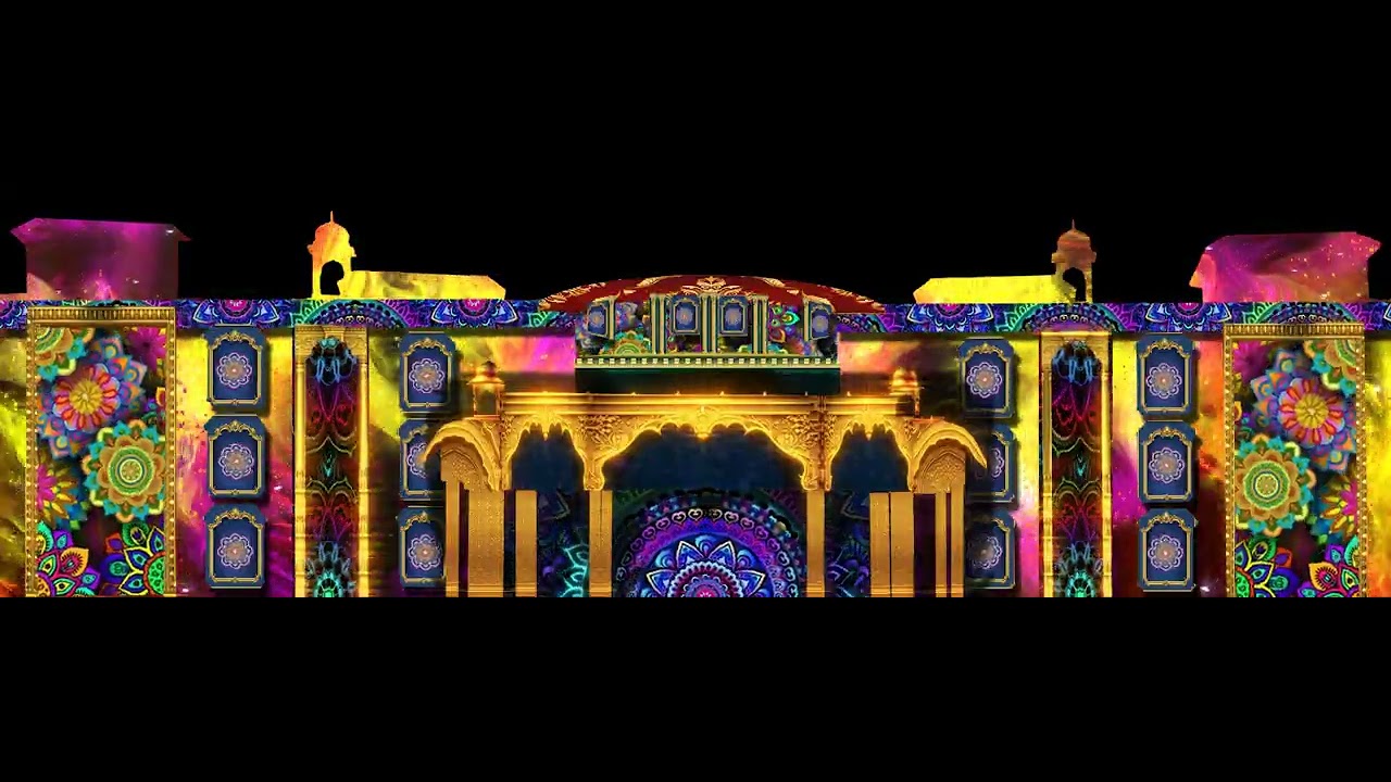 wedding 3d projection mapping ,led mapping , visual loop content ...