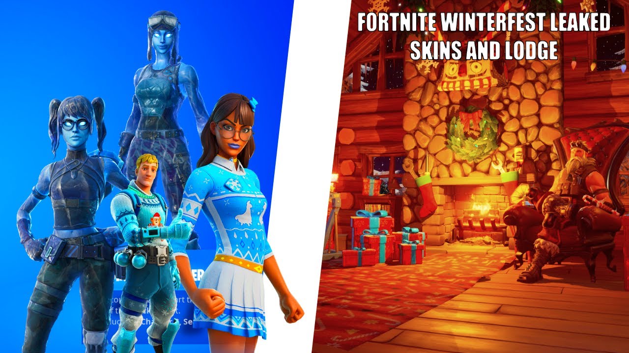 FORTNITE WINTERFEST LEAKED SKINS AND LODGE (Frost Raider, Icebound ...