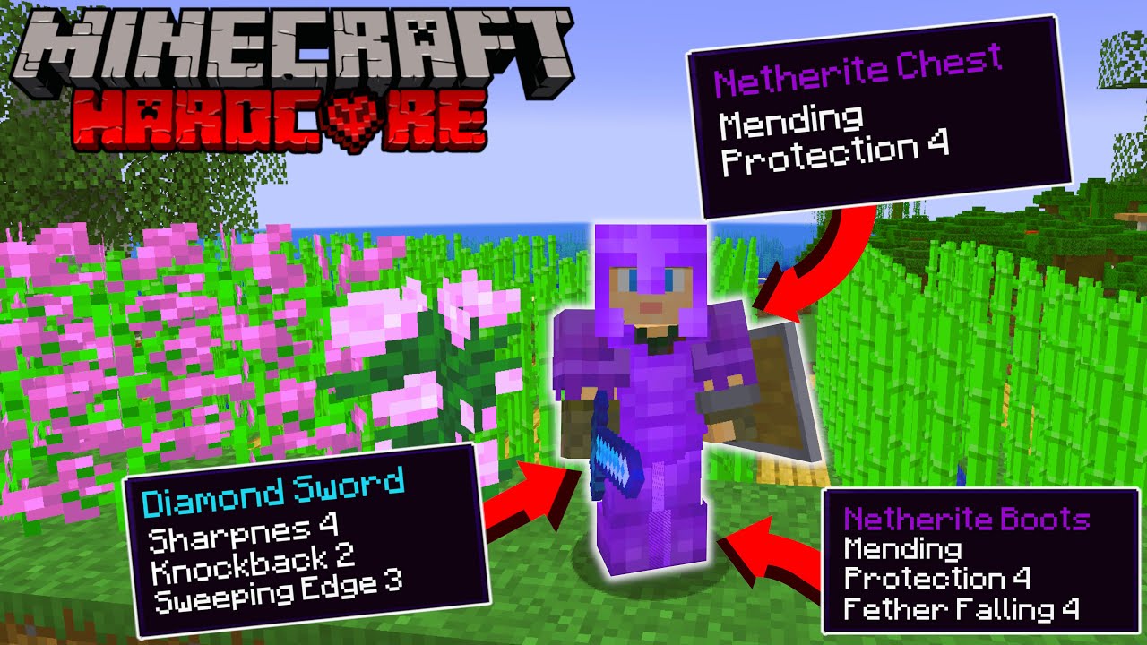 I Got Full NETHERITE Armor In Minecraft Hardcore! - YouTube