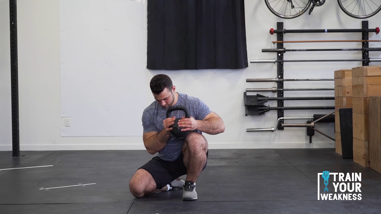 Half Kneeling Kettlebell Ankle Mobility - YouTube