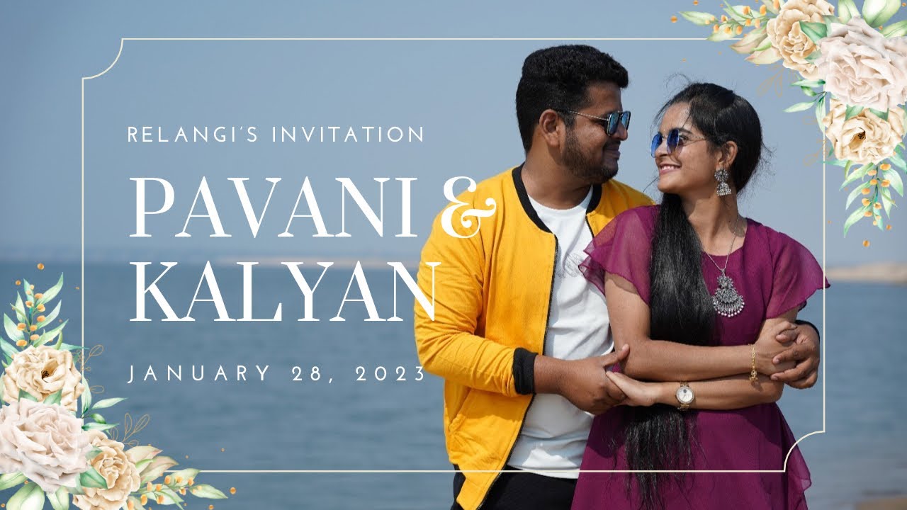 PAVANI WEDS KALYAN || Relangi's Marriage Invitation || English - YouTube