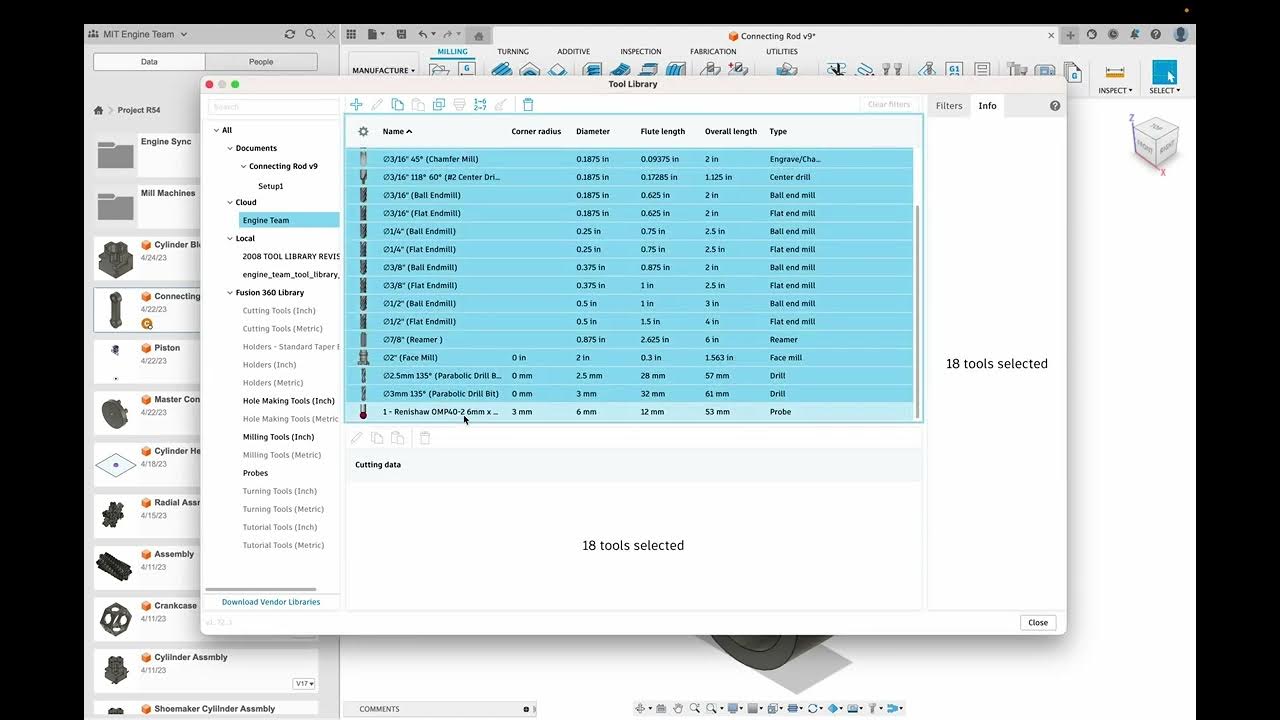 Fusion 360 Tool Library from MIT Engine Team - YouTube