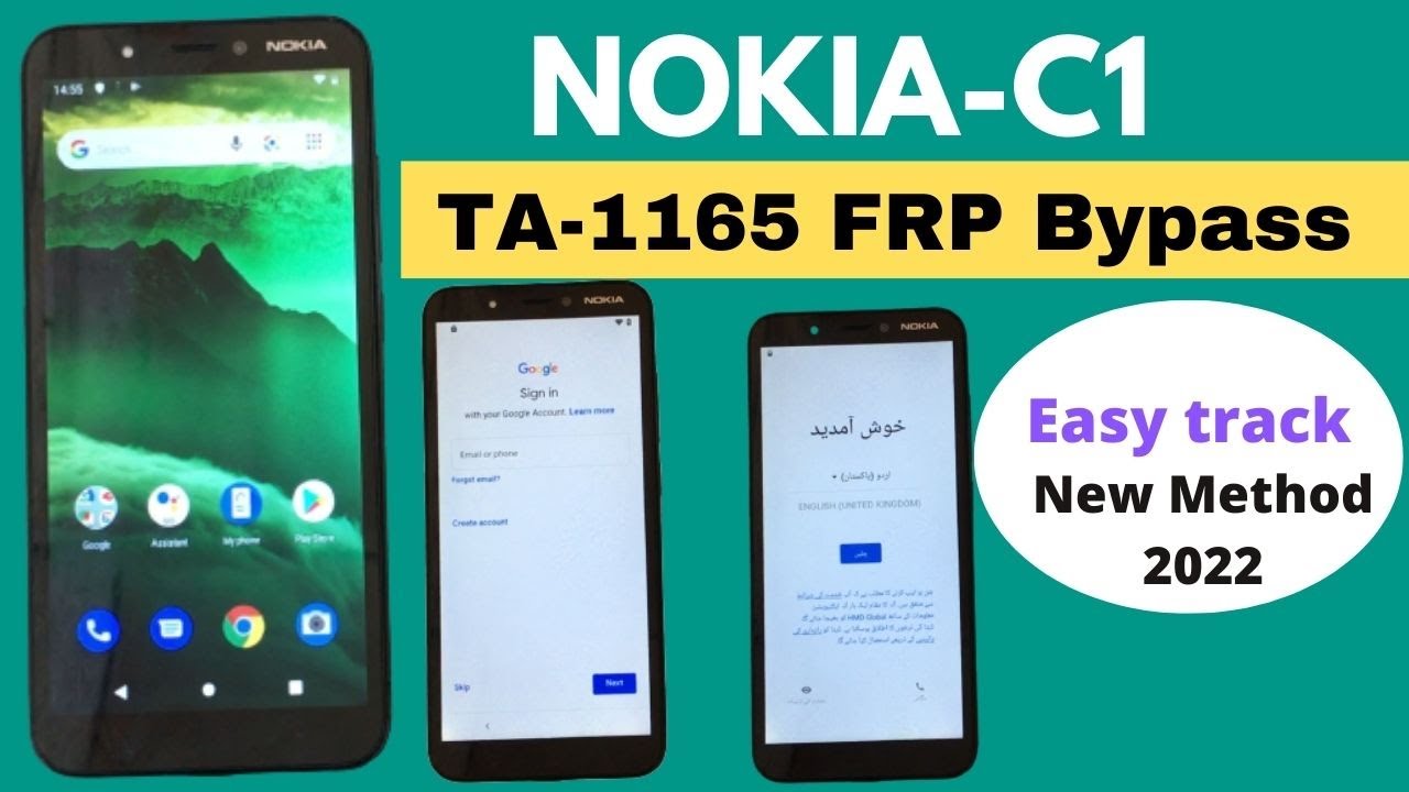 Nokia C1 TA-1165 FRP Bypass | Nokia C1 Google Lock Bypass | Without Pc ...