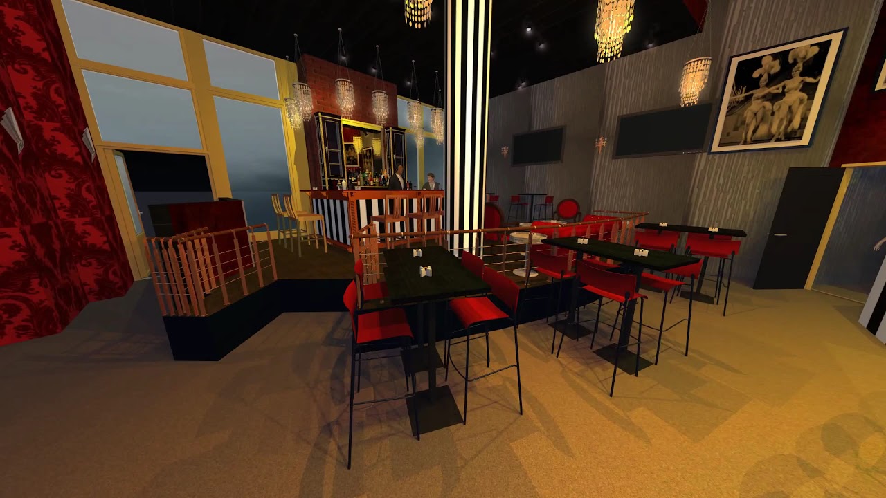 Bombshell Bar Boom Boom Room 3 V1 front bar idea - YouTube