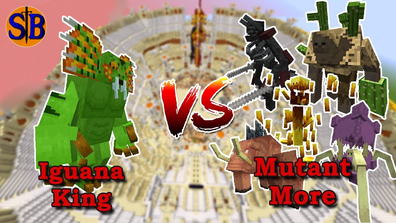 Iguana King (Astemir Forestcraft) vs Mutant More Monsters | Minecraft ...