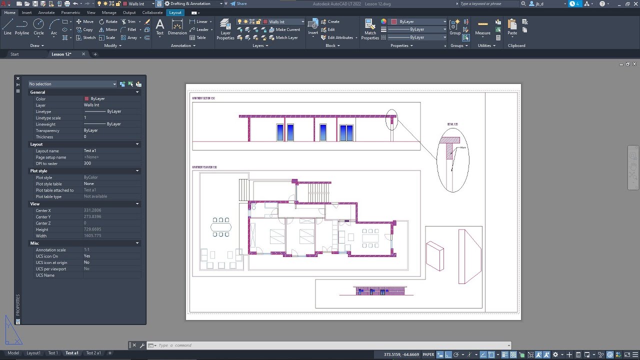 Videocorso AUTOCAD - 12 - Tavola e Viste, Sezione, Prospetto, Dettagli ...