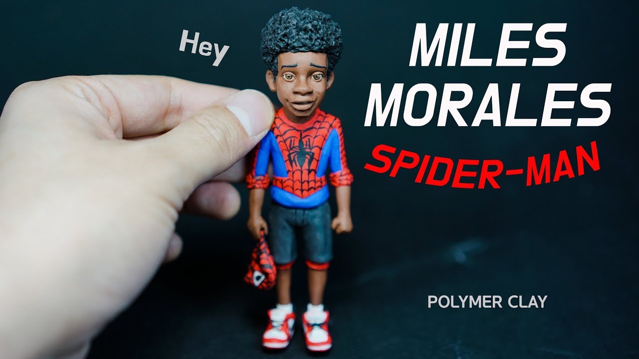 Sculpting Miles Morales (Spider-man) - Polymer clay tutorial - YouTube