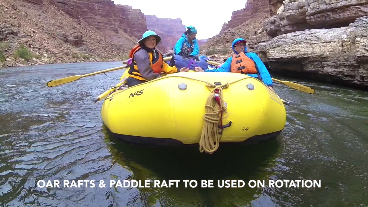 Grand Canyon Rafting Paddle Oar Dory Hybrid Non-Motor Raft Trips - YouTube