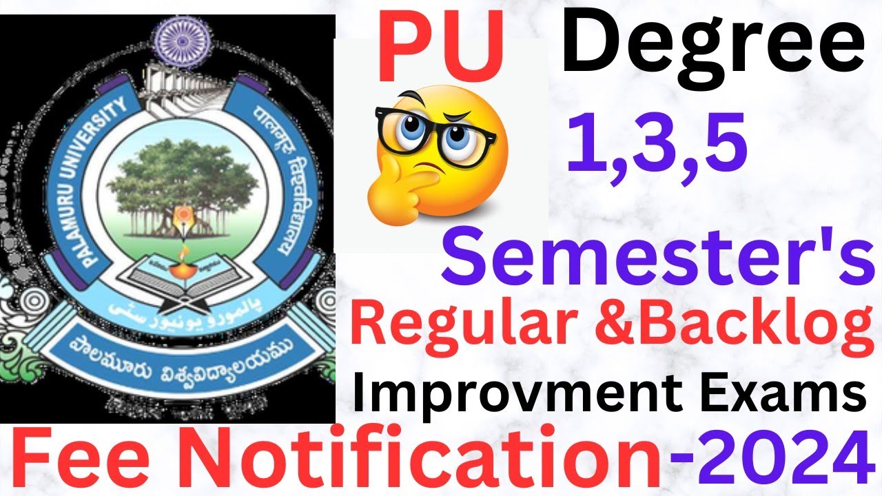 PU Degree 1,3,5 Semester's R&B Improvement Exams Fee Notification ...