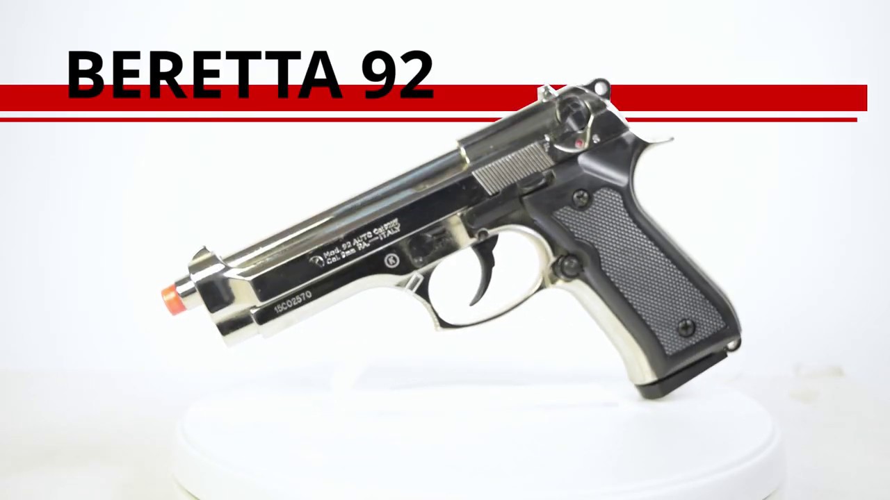 Model 92 Front-Firing Semi-Auto Blank Pistol 9mm PAK by Kimar - YouTube