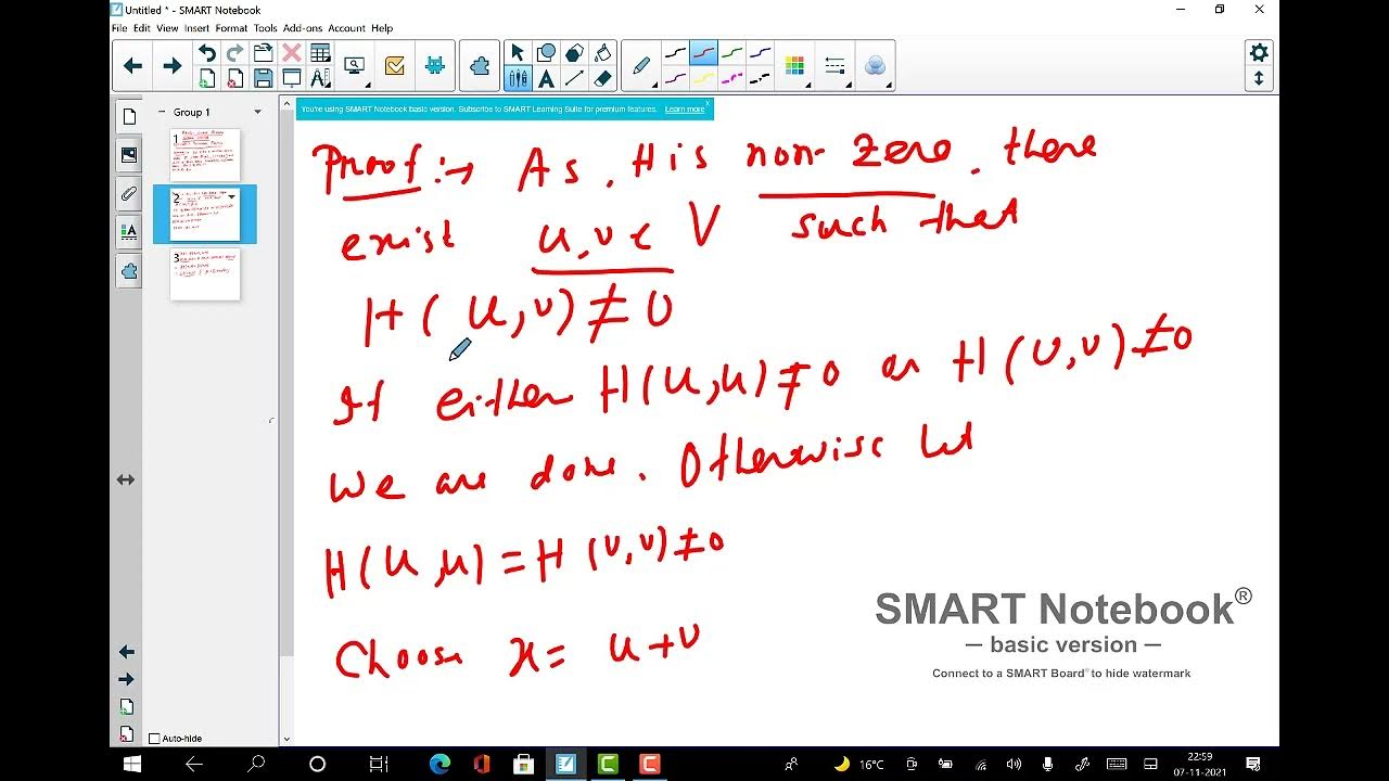 MA412, Lecture no 38 (Symmetric bilinear forms & Quadratic Forms) by Tapas Chatterjee, IIT Ropar ...