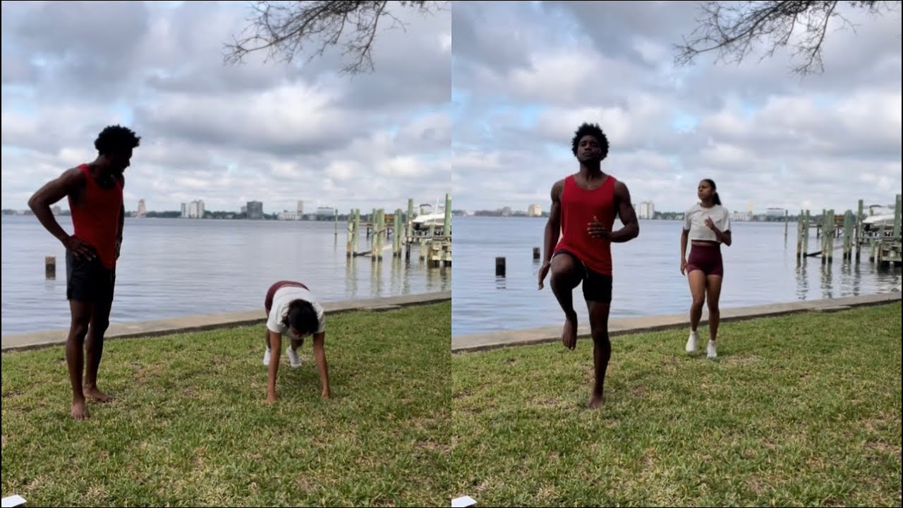 Workout fail; P having cramps but don’t want to slack off - YouTube