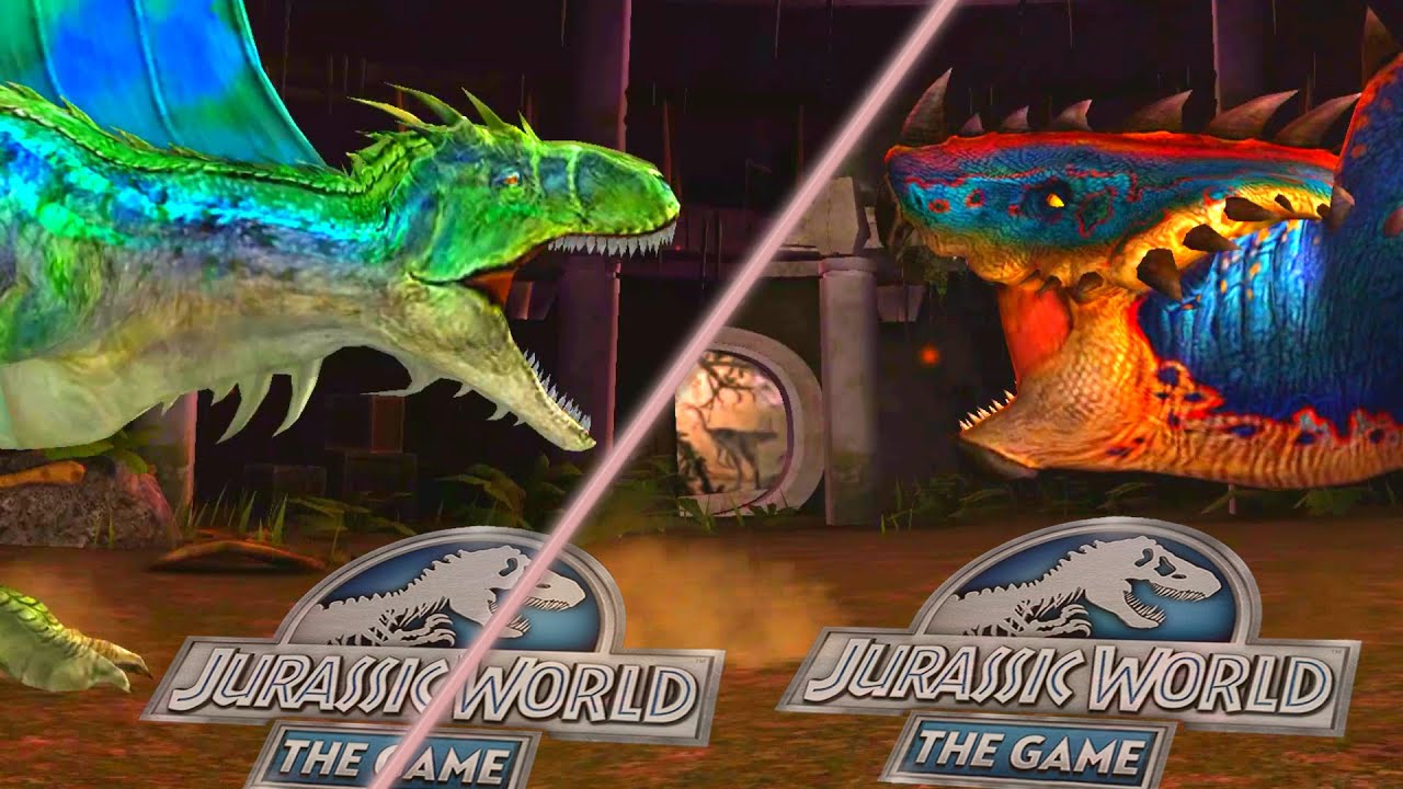 ALLONOGMIUS vs PACHYGALOSAURUS - WIN LOSE AT SKILL - JURASSIC WORLD THE ...