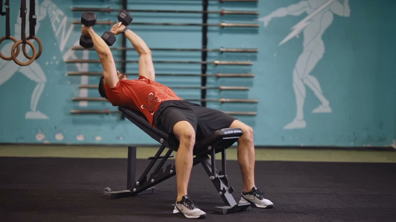 incline rotation db skull crusher - YouTube