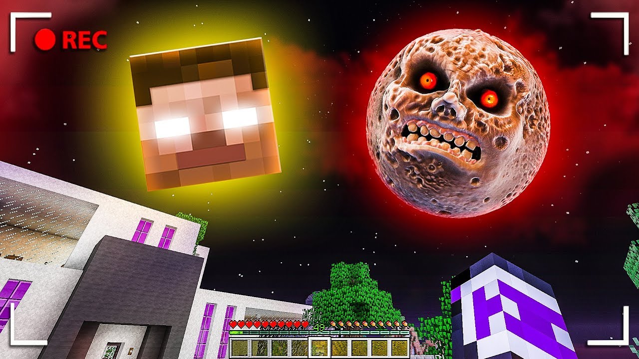 DESCUBRIMOS EL SECRETO DE LA LUNA MALVADA EN MINECRAFT!? 😱 - YouTube