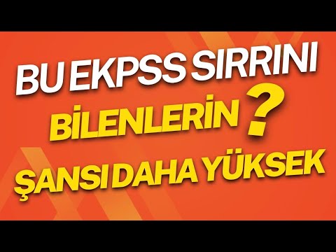 Bu Ekpss Sırrını Bilenlerin ŞANSI DAHA YÜKSEK!