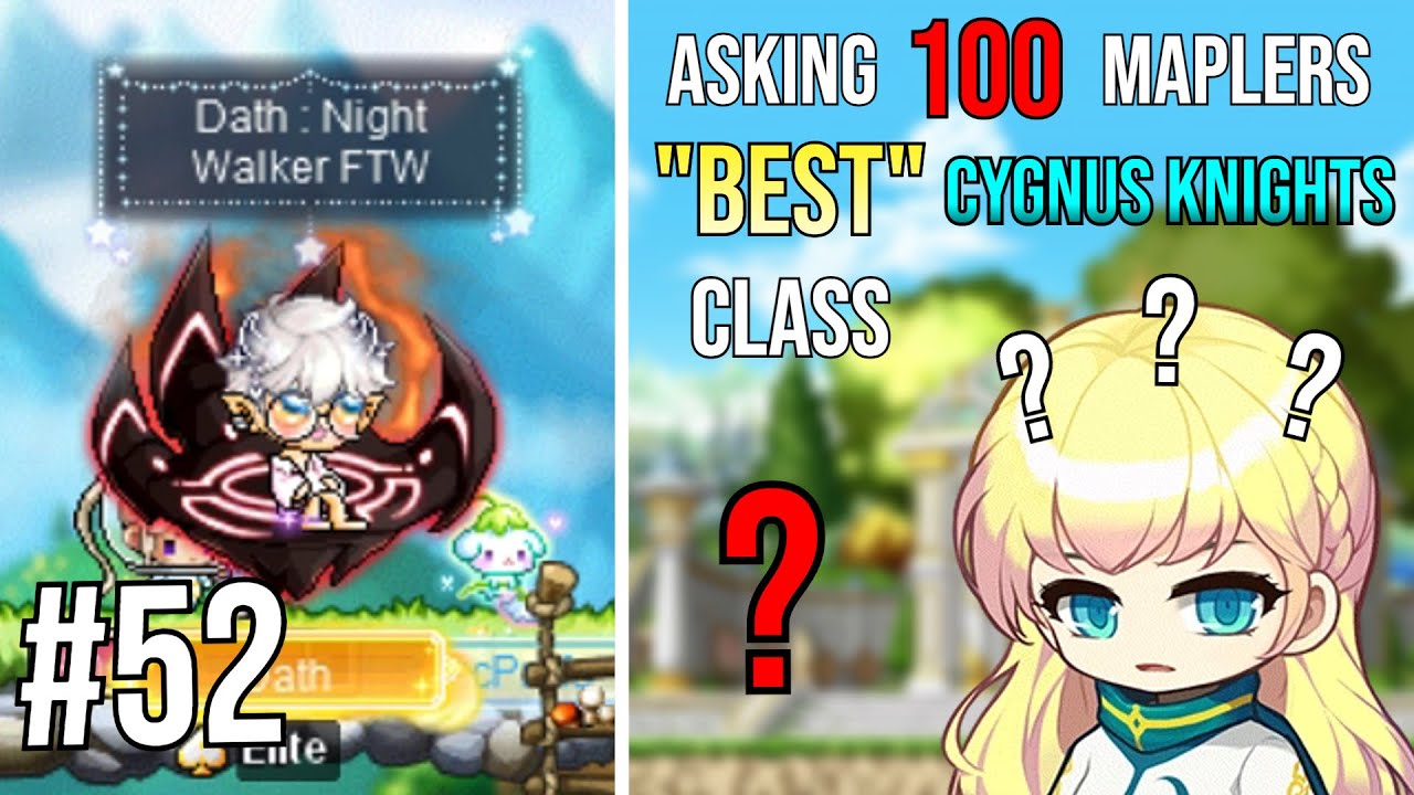 I Asked 100 Maplers on What is the BEST Cygnus Knights Class - YouTube