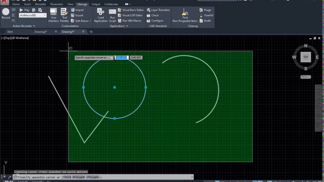 Recording Operations AutoCAD - YouTube